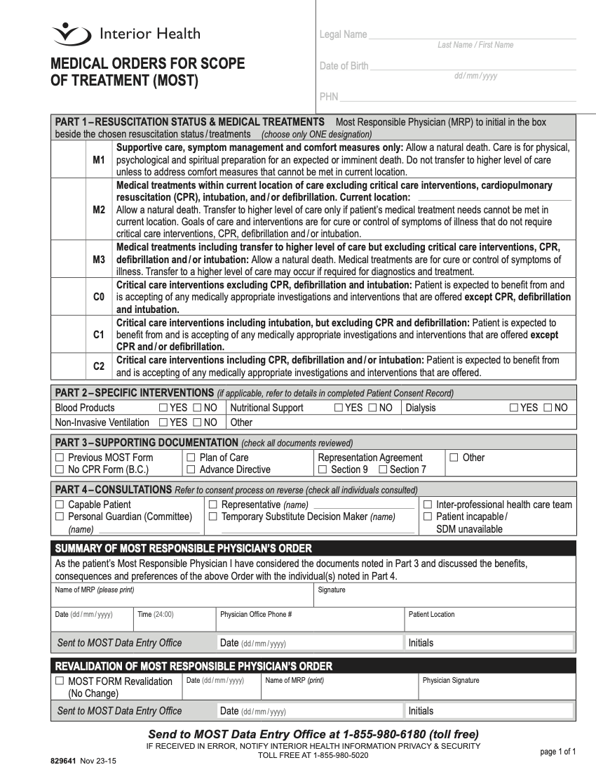 Medical Orders for Scope of Treatment - World EMR
