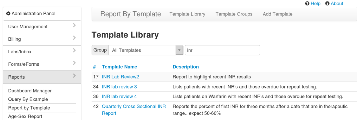 Report by Template - World EMR