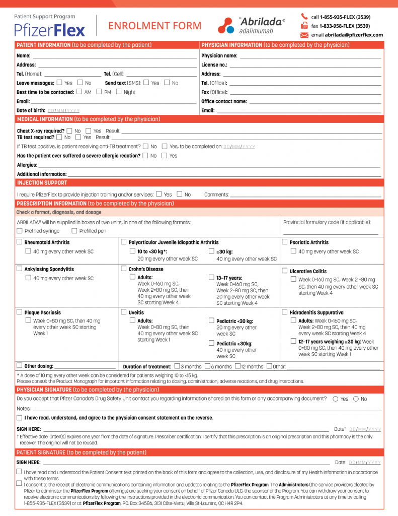 Abrilada (adalimumab) PfizerFlex Rheum/Gastro PSP Form - World EMR