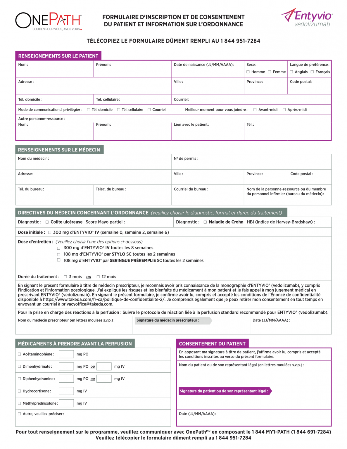 Entyvio (vedolizumab) Formulaire d’inscription PSP 12_21 - World EMR