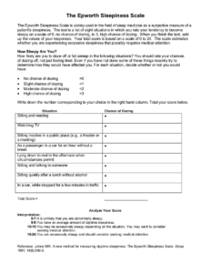 Epworth Sleepiness Scale - World EMR