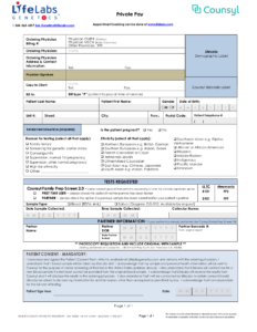 LifeLabs Genetics – Counsyl Private Pay Test Requisition - World EMR