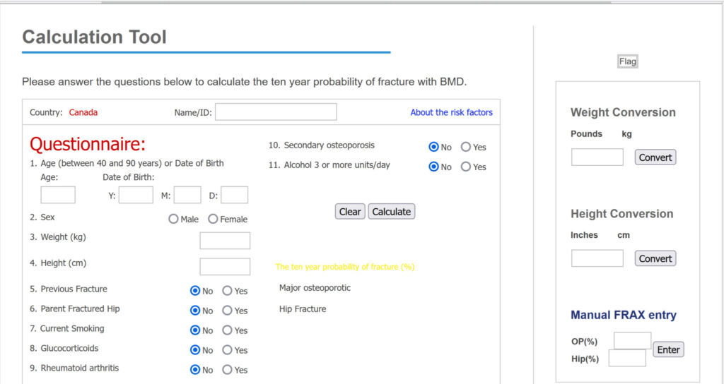 FRAX Calculator - World EMR