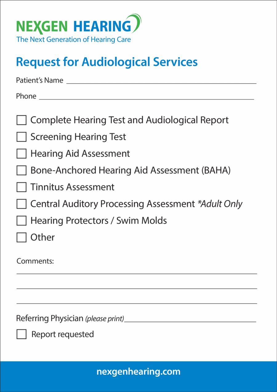 NexGen Hearing BC referral eForm 2021 - World EMR